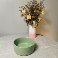 China Durable Eco-Friendly Ceramic Cat & Dog Bowl with Simple Wooden Frame Anti-Choking & Anti-Knocking Slow Feeding Basin for Pets for sale