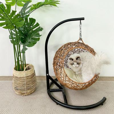 China Swing Hanging PE Basket Cat Bed Cave Fashion Modern Carton 30kg Capacity Removable Washable All Seasons for Cats Dogs Pet for sale