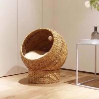 China Banana Leaf Hand-woven Eco-Friendly Sustainable Pet House Villa Semi-enclosed Four-season Universal Breathable Water Hyacinth for sale