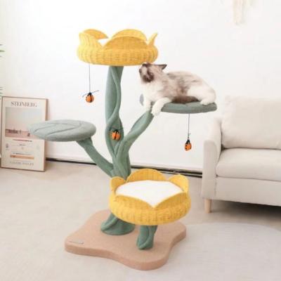 China Hot Selling Safe Luxury Cat Tower Multi-Level Furniture Jumping Platform Modern Sisal Eco-Friendly Scratching Tree Halloween for sale