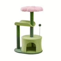 China High Quality Factory Manufacture Fashion Cat Tree House Large Floral Cat Tower Tree for sale