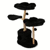 China Modern Luxury Halloween Cat Tree Tower Eco-Friendly Cozy Plush Wood Floral Design Large Space Hot Pet Furniture Convenient for sale
