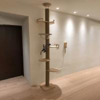 China Factory Wholesale High Quality Luxury Modern Tower Multi-Level Sisal Wood Adjustable Cat Tree Floor Ceiling Carton Packed for sale