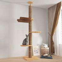 China New Luxury Halloween Ceiling Cat Climbing Frame Wood Sisal Fabric Eco-Friendly Jump Platform Cat Tree Apartment Furniture Custom for sale