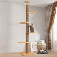 China New Luxury Halloween Ceiling Cat Climbing Frame Wood Sisal Fabric Eco-Friendly Jump Platform Cat Tree Apartment Furniture Custom for sale