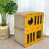 China Wholesale Classic Modern Cat Interactive Scratcher Nest Playful Corrugated Paper Carton Packaged Cat Scratch Board Cat Toy for sale