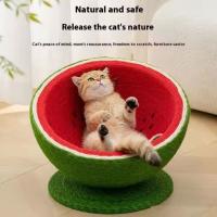 China Extra Large Modern Sisal Cat Scratching Board Bed Durable Unbreakable Eco-Friendly 58cm Anti-Scratch Cat Tree Sofa Toy Carton for sale