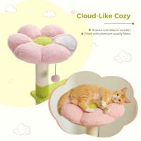 China Multi-Level Eco-friendly Wood Linen Cat Tower Modern Indoor Luxury Cat Condo Sisal Scratching Posts Small Medium Cats High for sale