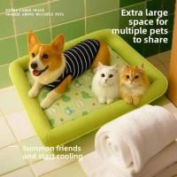 China Cooling Puppy Bed Summer Dog Supplies Mat Accessory for Small Breeds Dogs Medium Pet Large Beds Sofa Blanket Baskets Fluffy Cats for sale