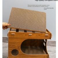 China Spacious Large Solid Wood Eco-Friendly Cat Nest Simple Double-Layer Cat Climbing Frame Grab-Resistant Wear-Resistant Pet House for sale