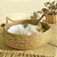China Pure Hand-Woven Rattan Cat Nest Universal Warm Pad for Small Animals Four Seasons Removable Washable Winter Pet Supplies Solid for sale
