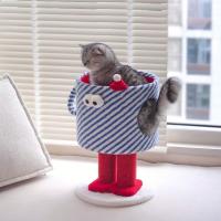China Most Popular Sustainable Monster-Themed Christmas Cat Toy Climbing Frame and Scratching Post Cat Tree Carton Packed for sale