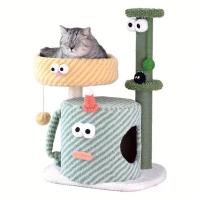 China Most Popular Sustainable Monster-Themed Christmas Cat Toy Climbing Frame and Scratching Post Cat Tree Carton Packed for sale