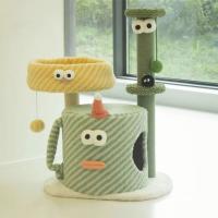 China Most Popular Sustainable Monster-Themed Christmas Cat Toy Climbing Frame and Scratching Post Cat Tree Carton Packed for sale