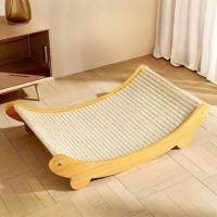 China Sisal Wood Luxury Eco-Friendly Cat Bed Cat Scratch Board Detachable Washable Comfortable Pet Hammock for Cats Toys Accessories for sale