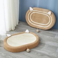 China Wholesale Hot Sale Oval Sisal Cat Scratcher Cute Style Made for Pet Playing and Scratching for sale