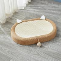 China Wholesale Hot Sale Oval Sisal Cat Scratcher Cute Style Made for Pet Playing and Scratching for sale