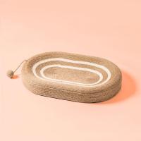 China Wholesale Hot Sale Oval Sisal Cat Scratcher Cute Style Made for Pet Playing and Scratching for sale