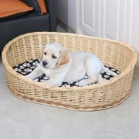 China Dog Bed Cat Nest Rectangle Fashion PE Rattan Summer Cool All-Season Removable Washable Pet Bed for sale
