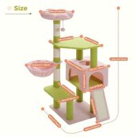 China Popular Eco-Friendly Halloween-Themed Cat Toy Monster-Themed Climbing Frame Scratching Post Cat Tree Carton Packaging Cute for sale