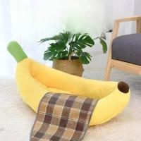 China Et Banana Pet Nest for Cats & Dogs Removable Washable Waterproof Solid Pattern All Seasons Universal Cute Pet House for sale