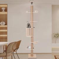 China Solid Wood 5-Layer Cat Tower Eco-Friendly Cat Climbing Frame Furniture for Indoor Use for Living Christmas Includes Floor for sale