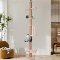 China Solid Wood 5-Layer Cat Tower Eco-Friendly Cat Climbing Frame Furniture for Indoor Use for Living Christmas Includes Floor for sale