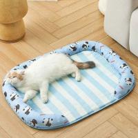 China Small Large Pet Cooling All Seasons Bed Solid Pattern Breathable Waterproof 100% Cotton Dog Mat for Sofa Car Washable Blanket for sale