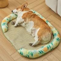 China Small Large Pet Cooling All Seasons Bed Solid Pattern Breathable Waterproof 100% Cotton Dog Mat for Sofa Car Washable Blanket for sale