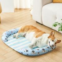 China Small Large Pet Cooling All Seasons Bed Solid Pattern Breathable Waterproof 100% Cotton Dog Mat for Sofa Car Washable Blanket for sale