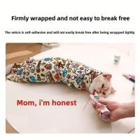 China Multi-Function Striped Cute Pet Wrap Cloth-Self-Adhesive Camera Lens Protective Bag 100% Cotton Portable Folding for sale