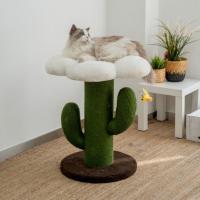 China Floral Cactus Luxury Halloween Cat Tree Integrated Scratching Post Nest Outdoor Jute Pet Cat Trees Scratcher Cat Climbing Frame for sale