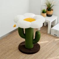 China Floral Cactus Luxury Halloween Cat Tree Integrated Scratching Post Nest Outdoor Jute Pet Cat Trees Scratcher Cat Climbing Frame for sale