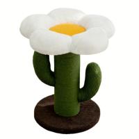 China Floral Cactus Luxury Halloween Cat Tree Integrated Scratching Post Nest Outdoor Jute Pet Cat Trees Scratcher Cat Climbing Frame for sale