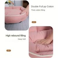 China Modern Waterproof Anti-Slip Collapsible Dog Sofa Bed for Small Breeds-Fluffy Travel Pet Bedding Cushion for sale