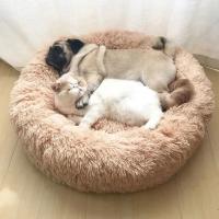 China 40-90cm Round Pet Bed Super Soft Collapsible Travel Dog House for Large and Medium Dogs Winter Warm Sleeping Summer Features for sale