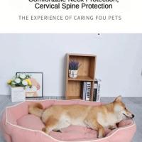 China Modern Collapsible Waterproof Dog Sofa Bed with Travel Feature Fluffy Design for Small Breeds Eco-Friendly Pet Bedding for sale