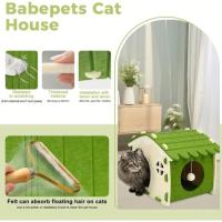 China Cat House for Indoor Cats Medium Felt Bed Cave Ball Hanging Foldable Collapsible Detachable Cats Condo Scratch Resistant Travel for sale