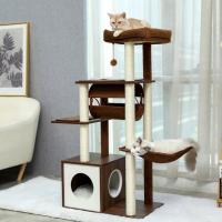 China 130.5cm Luxury Multi-Level Cat Tree Scratcher Sisal Platform Tower Condo Perches Tunnel Hummock Bed Climber Durable Halloween for sale