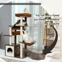 China 130.5cm Luxury Multi-Level Cat Tree Scratcher Sisal Platform Tower Condo Perches Tunnel Hummock Bed Climber Durable Halloween for sale