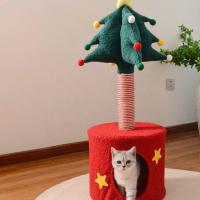 China Integrated Luxury Halloween Cat Climbing Frame Bed with Small Grab Post Plush Sisal Pet Supplies Toys Outdoor Use for sale