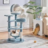 China Multi-Level Collapsible Travel Cat Tree Tower Plush Furniture with Shark's Mouth Nest Sea Star Perch & Jellyfish Hammock for sale