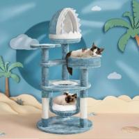 China Multi-Level Collapsible Travel Cat Tree Tower Plush Furniture with Shark's Mouth Nest Sea Star Perch & Jellyfish Hammock for sale