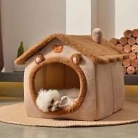 China Modern Foldable Removable Washable Fiber Pet Bed House for Small Medium Cats for sale