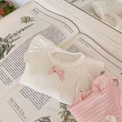 China Cute Bow Halloween Dog Vest Polyester 2025 Puppy Pullover All Seasons Pet Clothing Breathable Two-Legged Solid Color Animal for sale