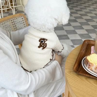 China Puppy Vest Summer 2025 Dog Cat Chihuahua Bichon Frise Cute Polyester Pet Clothing T-Shirt Knitted Undershirts for sale