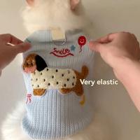 China Cute Polyester Pet Vest for Medium Dogs and Cats Summer Cooling Breathable Halloween Animal Print Christmas D Ring Dog Clothes for sale