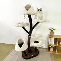 China Luxury Cat Tree Tower Unique Cat Tree White Flower Tree for sale