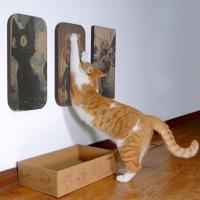 China High Quality Modern Cat Scratcher Cardboard Box with 5 Refill Pads Reversible Cat Scratcher Pad and Carton Packaging for sale