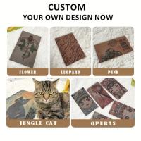 China High Quality Modern Cat Scratcher Cardboard Box with 5 Refill Pads Reversible Cat Scratcher Pad and Carton Packaging for sale